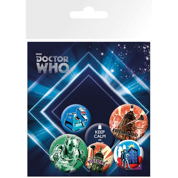 Doctor Who Retro - Badge Pack Merchandise - Zavvi UK