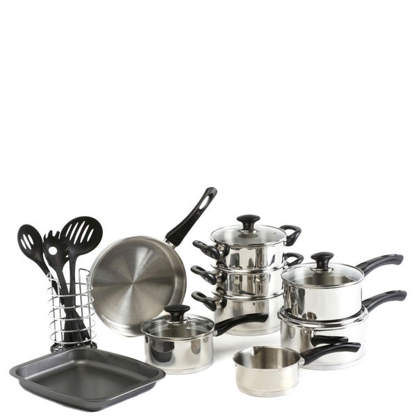 Swan 18 Piece Cookware Set Homeware - Zavvi UK