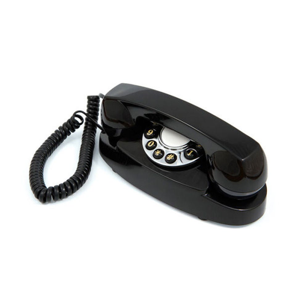 GPO Audrey Retro Push Button Telephone - Black - IWOOT UK