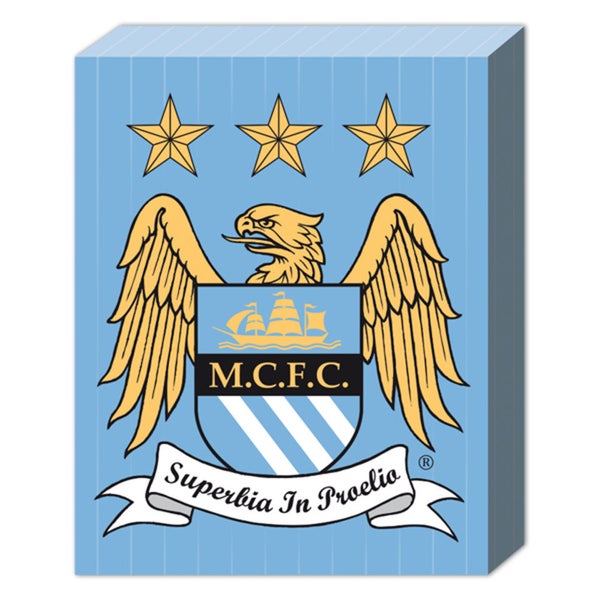 Manchester City Club Crest - 40 x 30cm Canvas Merchandise - Zavvi UK