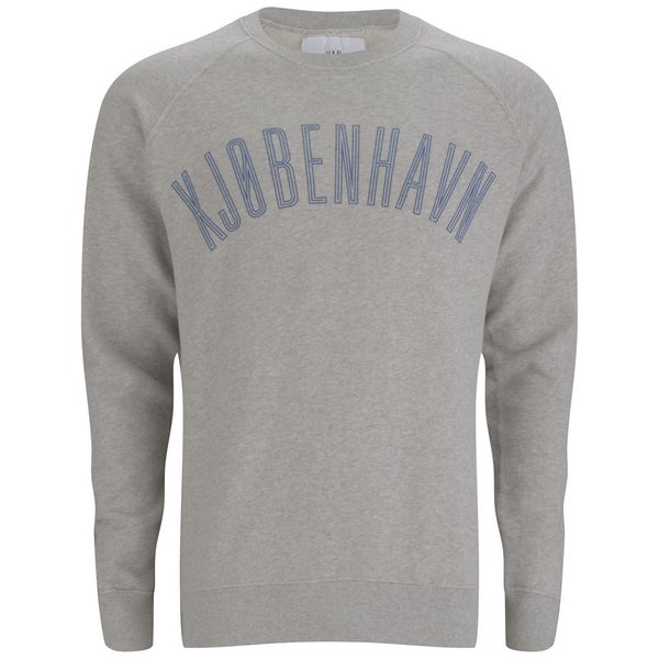Han Kjobenhavn Men's 'KJBH' Crew Neck Sweatshirt - Light Grey | TheHut.com