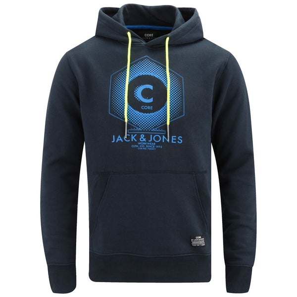 Jack & Jones Men's Elijah Core Hoody - Black Navy Mens Clothing - Zavvi UK