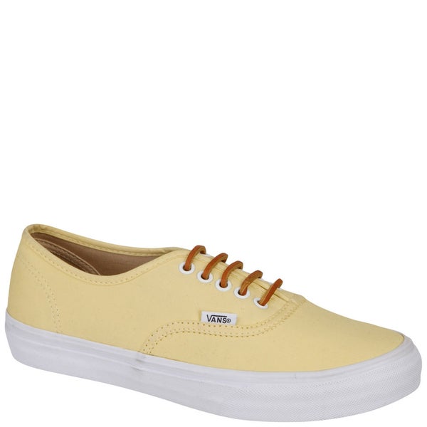 Vans Authentic Slim Brushed Twill Trainer - Sunlight Yellow Clothing ...