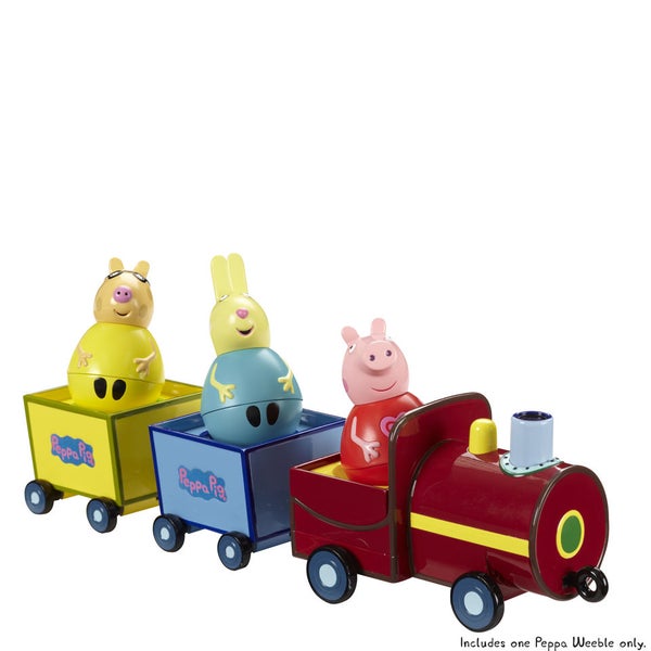 Peppa Pig Weebles Pull-Along Wobbly Train Toys - Zavvi UK