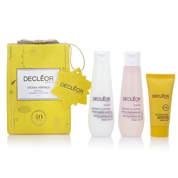 DECLÉOR Essential Cleanse and Glow Trio (with Gift Tag) - LOOKFANTASTIC