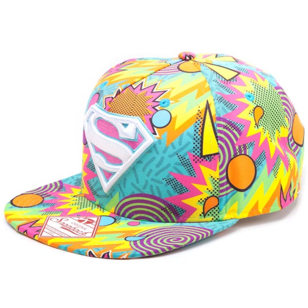 DC Comics Superman Snapback Psychedelic Kapow Sublimation Baseball Cap ...