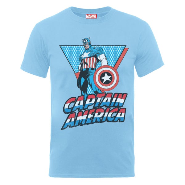 Marvel Captain America Triangle Men's T-Shirt - Sky Merchandise - Zavvi UK