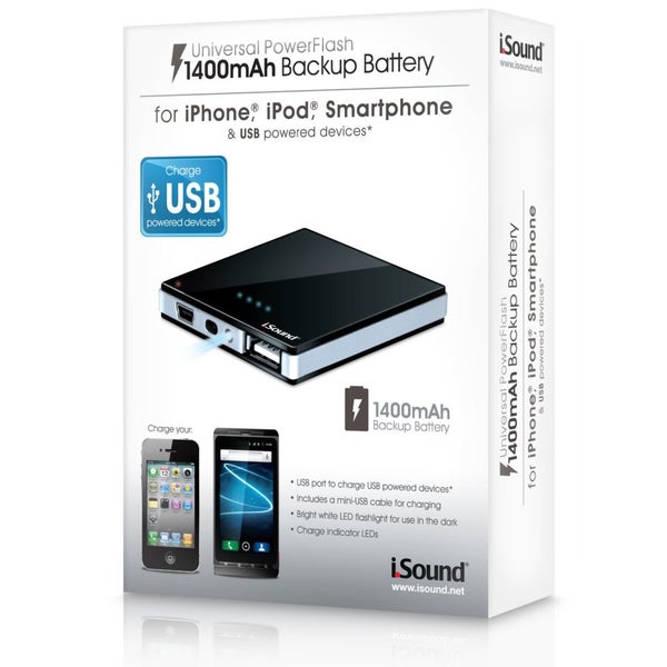 iSound Universal Powerflash 1400mah Backup Battery - IWOOT UK