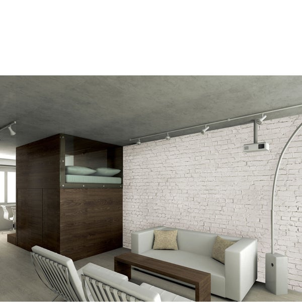 Distressed White Brick Wall Mural - IWOOT UK