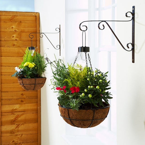 Solar Hanging Baskets - Black - IWOOT UK