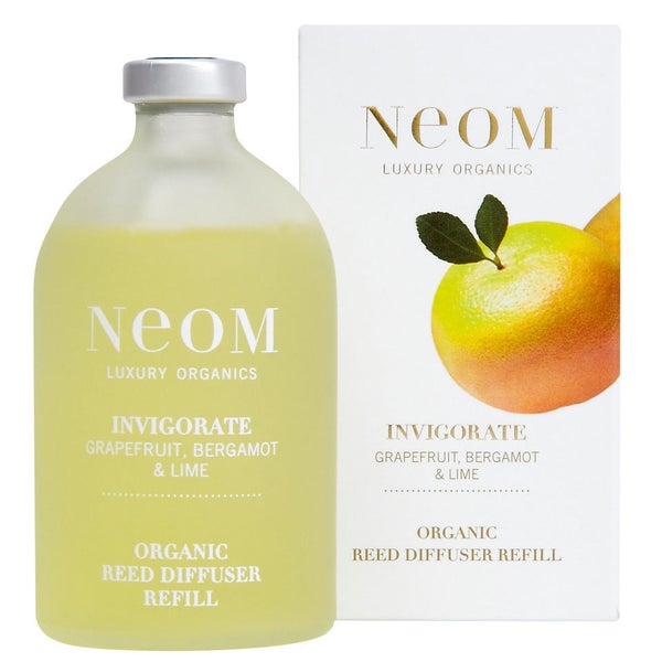 Neom Organics Reed Diffuser Refill - Invigorate (100ml) - LOOKFANTASTIC