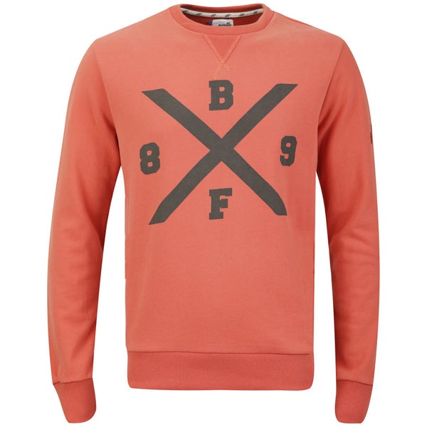 Boxfresh Men's Haani Crew Neck Sweatshirt - Aurora Red Mens Clothing ...