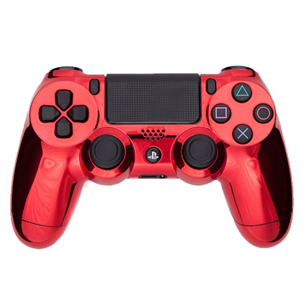 PlayStation DualShock 4 Custom Controller - Chrome Red Games ...