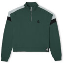 Slytherin House Women's Funnel Neck Cropped Sweater - Green Clothing ...