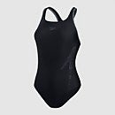 Women's Hyperboom Placement Racerback Swimsuit Black/Grey | Speedo