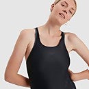 Women's Hyperboom Placement Racerback Swimsuit Black/Grey | Speedo