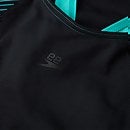 Women's Placement Laneback Swimsuit Black/Blue | Speedo