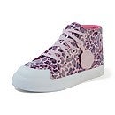 Junior Girls Tovni Hi Leopard Patent Leather Pink | Kickers