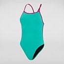 Women's Solid VBack Swimsuit Blue/Pink | Speedo