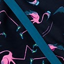 Women's Flamingo Flare Allover Vback Swimsuit Blue/Pink | Speedo