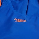 Girls' HyperBoom Placement Flyback Swimsuit Blue/Orange | Speedo
