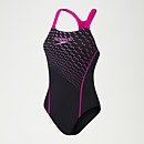Women's Medley Logo Swimsuit Black/Purple | Speedo