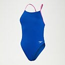 Women's Club Training Solid Lattice Back Swimsuit Blue | Speedo