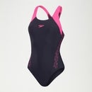 Women's Hyperboom Racerback Swimsuit Navy/Pink | Speedo
