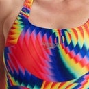 Women's Allover Digital Leaderback Swimsuit Red/Pink/Orange | Speedo