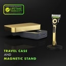 Gillette Labs Razor Champion Gold Edition with 4 razor Blades & Case ...