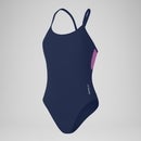 Women's Colourblock Racerback Swimsuit Blue | Speedo