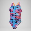 Women's Club Training Allover Digital Powerback Swimsuit Red/Blue | Speedo