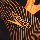 Girls' Medley Logo Swimsuit Black/Orange | Speedo