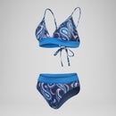 Women's Printed Banded Triangle Bikini Blue/Navy | Speedo