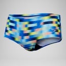 Men's Club Training Allover Digi 14cm Brief Blue/Yellow | Speedo
