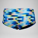 Men's Club Training Allover Digi 14cm Brief Blue/Yellow | Speedo