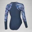 Women's Long Sleeve Swimsuit Navy | Speedo