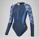 Women's Long Sleeve Swimsuit Navy | Speedo