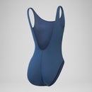 Women's Textured Deep U Back Swimsuit Navy | Speedo