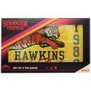 Stranger Things Set of 3 Tin Signs Merchandise - Zavvi UK