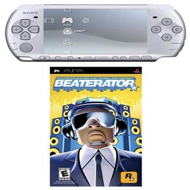 PSP 3000 Silver: Bundle (including Beaterator) PSP - Zavvi UK