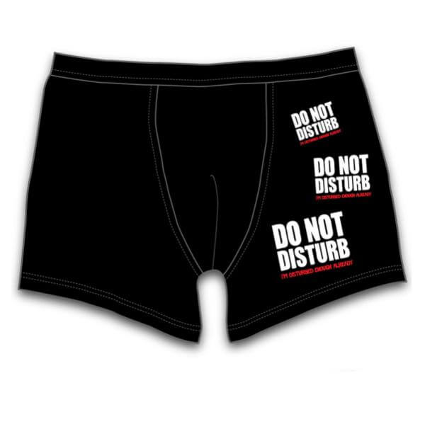 Mens Do Not Disturb Boxers - Black Mens Underwear - Zavvi US