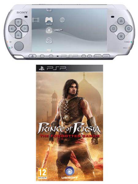 PSP 3000 Silver: Bundle (includingPrince of Persia: The Forgotten Sands ...