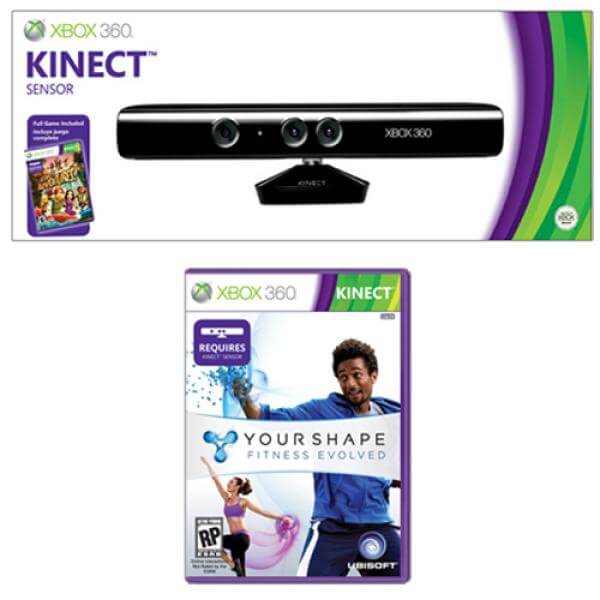 Kinect Bundle (Includes Your Shape: Fitness Evolved & Kinect: Adventures!) Games Consoles - Zavvi UK