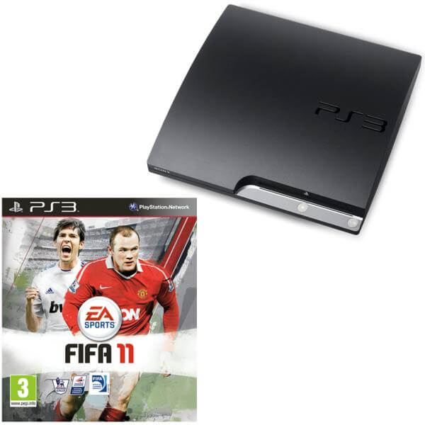 PS3: Sony Playstation 3 Slim Console (320 GB) Bundle (Includes Fifa 11 ...