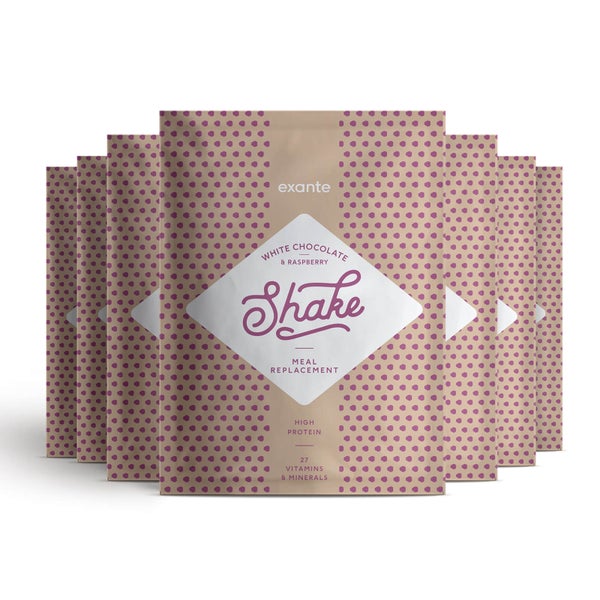 Meal Replacement Box of 7 White Chocolate & Raspberry Shakes | Exante UK