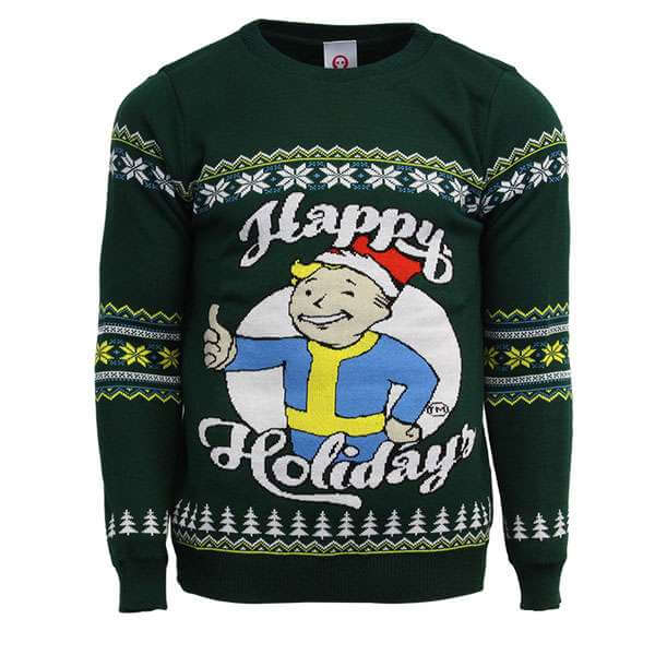 Fallout Happy Holidays Knitted Christmas Jumper Clothing - Zavvi UK