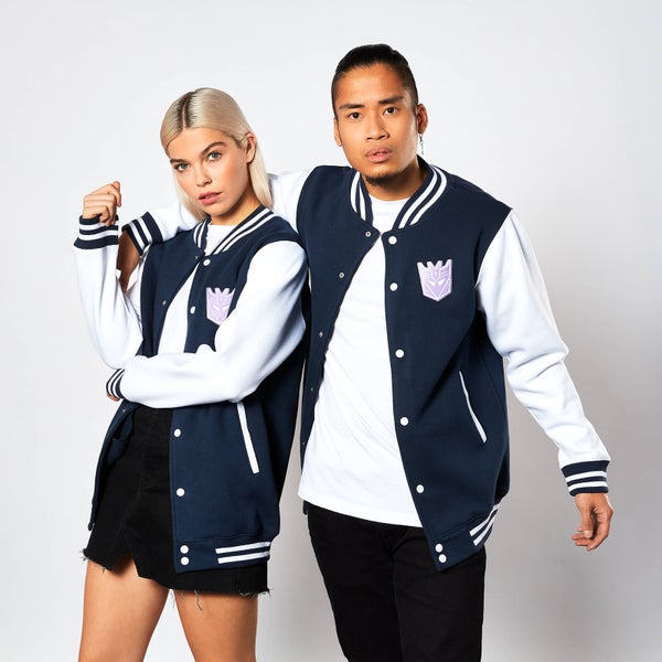Transformers Decepticon Varsity Jacket - Navy / White Clothing - Zavvi UK