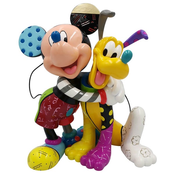 Disney by Romero Britto Mickey Mouse with Pluto Figurine 20cm ...