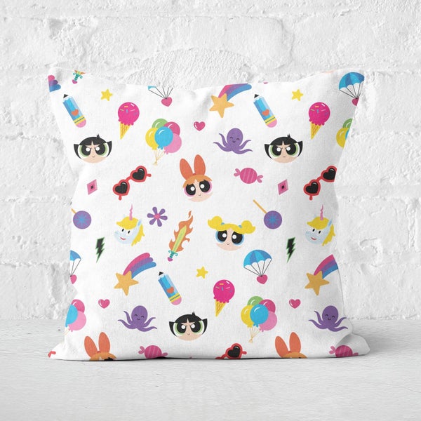 The Powerpuff Girls Colourful Square Cushion - IWOOT UK
